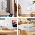8-Outlet Surge Power Strip with 6 USB(1 USB-C), 5FT Flat Plug Cord ...