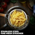 JEEXI Fine Mesh Strainer with Wooden Handle, 8.6 Inch Stainless Steel ...