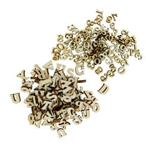 156Pcs Small Wooden Craft alphabet and letters Wood Cutouts with ...