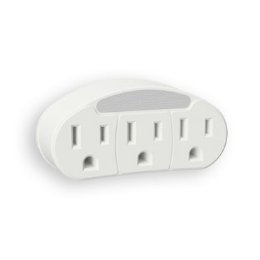 Wideskall 3 Prong Grounded 3 Outlets AC Power Wall Plug On/Off Switch ...