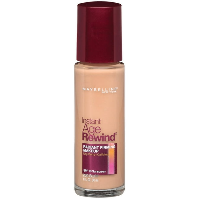 Maybelline New York Instant Age Rewind Radiant Firming Makeup, Buff 260 ...