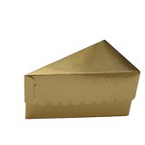 BalsaCircle 10 Gold Triangle Paper Cake Slice Boxes Scalloped Top Party ...