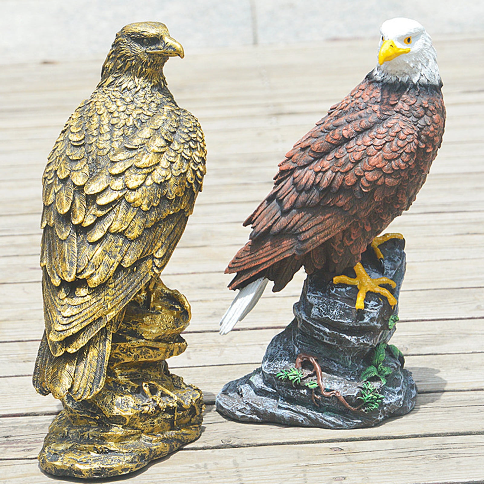Travelwnat Bald Eagle Garden Statue - Eagle Decor- Bald Eagle Resin ...