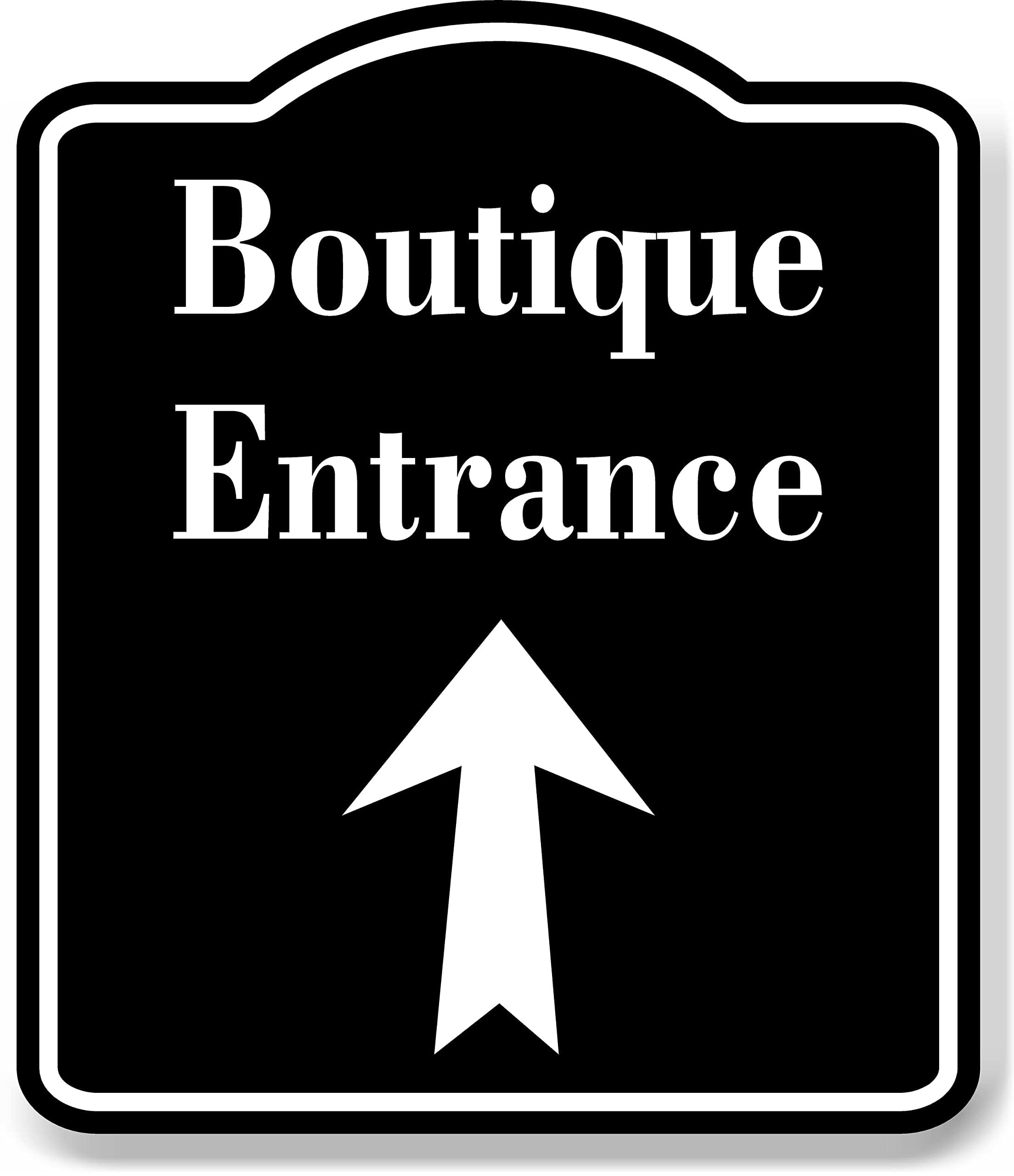 Boutique Entrance Up Arrow BLACK Aluminum Composite Sign - Walmart.com