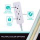 Cordinate 3-Outlet Surge Protector, Mint/White, 10ft. Braided – 37915 ...