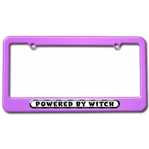 Powered By Witch License Plate Tag Frame, Multiple Colors - Walmart.com