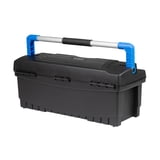 HART 26" Toolbox, Resin Tool Storage and Organization, Black with Blue ...