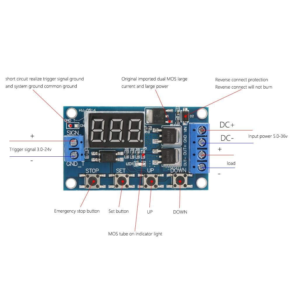 PLCs & HMIs Timer Modules Trigger Cycle Timer Delay Switch Circuit Control Board MOS FET Driver ...