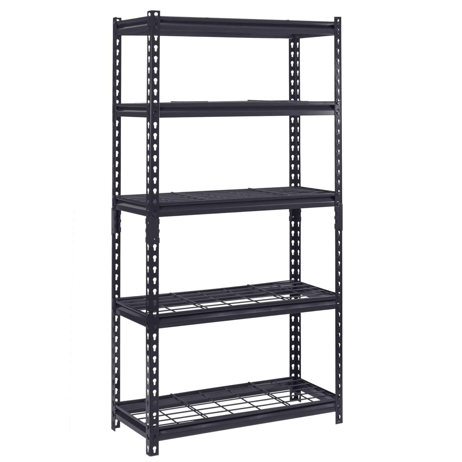 Muscle Rack 30"W x 12"D x 60"H 5-Tier Steel Shelving; Black., 30" 5 ...