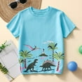 Confree Little Boys Shirts Cute Cartoon Print Short Sleeved Crew Neck ...