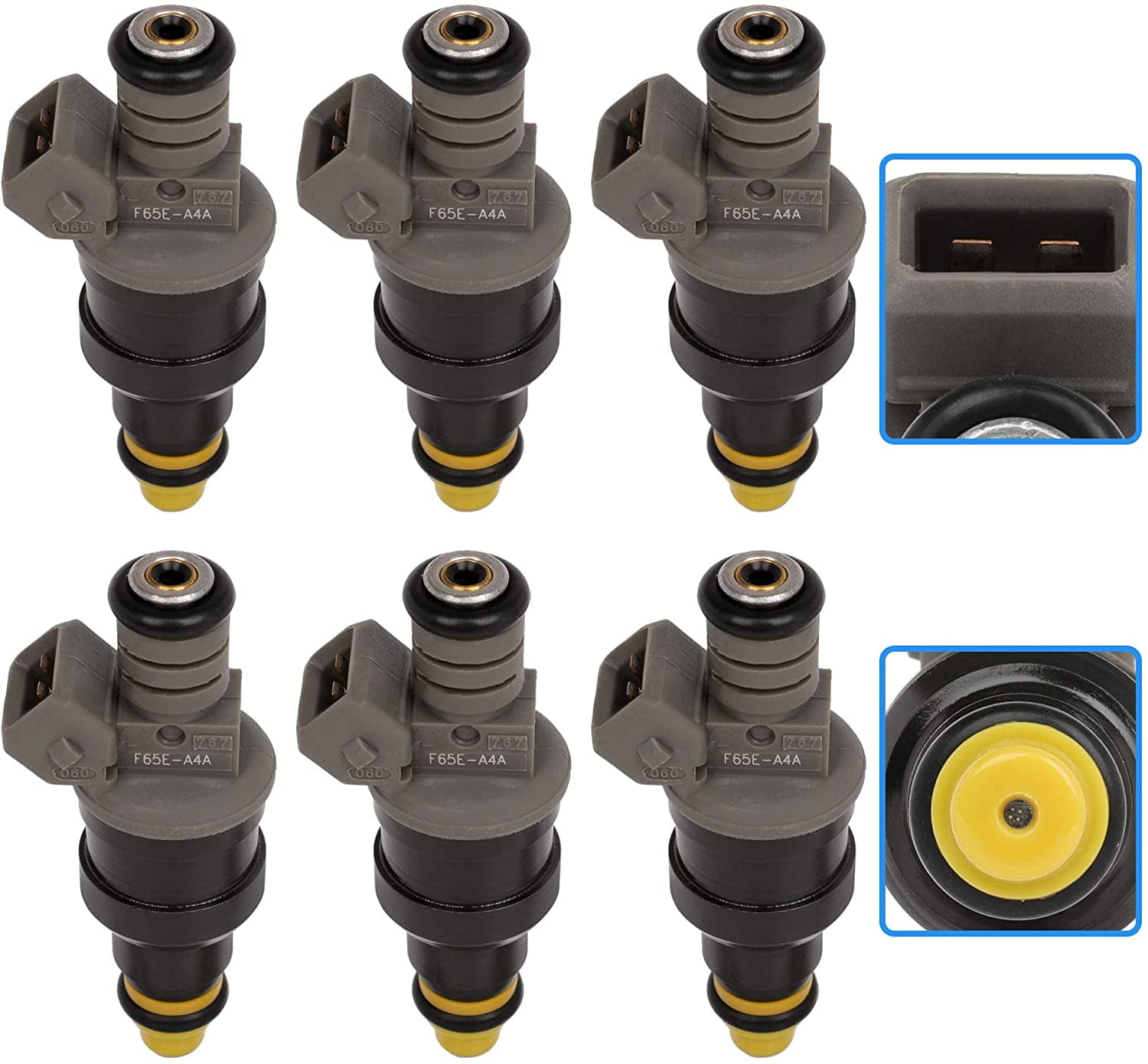 Fuel Injectors ECCPP 6pcs 4 Holes Fuel Injector Kit 822-11132 fit for ...