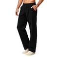 BVnarty Men's High Waisted Button Closure Straight Leg Dress Pants ...