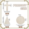 3Pcs Wood Wreath Board Frame Wooden Round Triangle Flower Wreath Boards ...