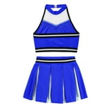 CHICTRY 2Pcs Girls Cheerleading Outfit Cropped Top with Skirt Set ...