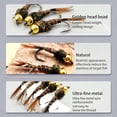 6pcs Pheasant Tail Fly Baits With Strong Barbed Hook Suitable For ...