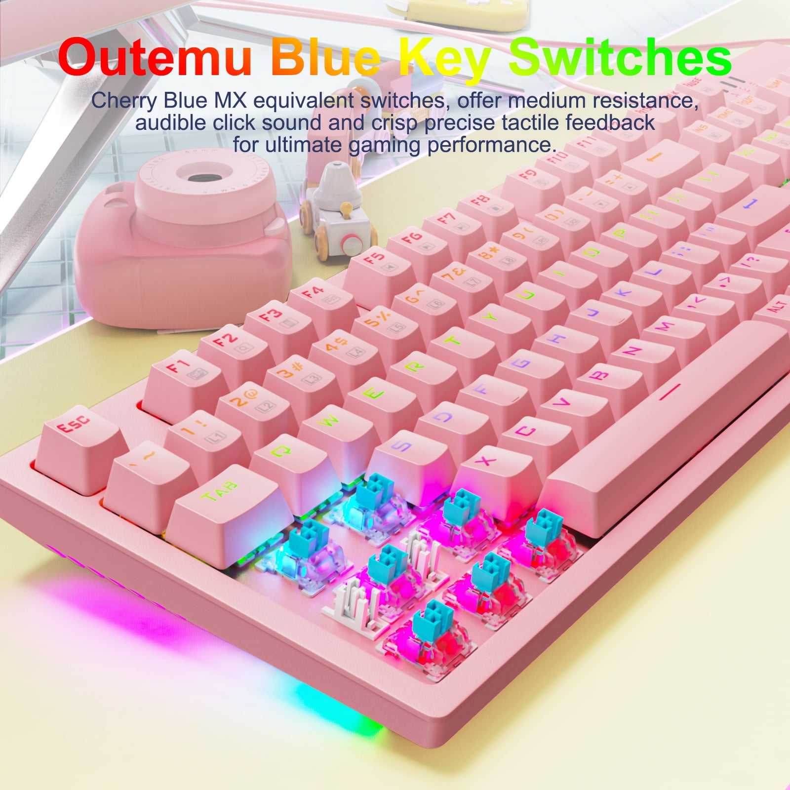 E-YOOSO K682 Rainbow LED Backlight And RGB Side Light 104, 54% OFF