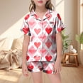 ASEIDFNSA Girls Sleepwear Set with Valentine's Day Theme Heart Print ...