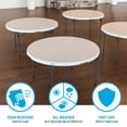 Lifetime 60 inch Portable & Heavy Duty Round Folding Table, Indoor ...