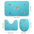 Chilfamy 4PCS Overhead Surfer Lineup Waterproof Shower Curtain Sets ...