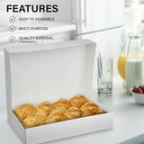 MT Products White Cookie Box - 15" x 11.5" x 2.25" Bakery Boxes - Pack ...