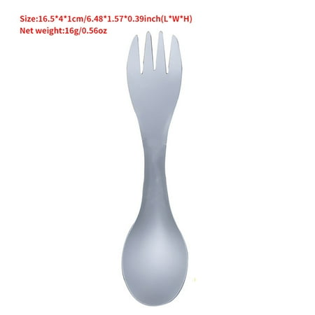 ACCEDE Portable Titanium Kitchen Tableware Dual-purpose Fork Spoon ...
