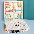 Shulemin 2 in 1 Flying Chess Snake Ladder Gomoku Interactive Game Kids ...