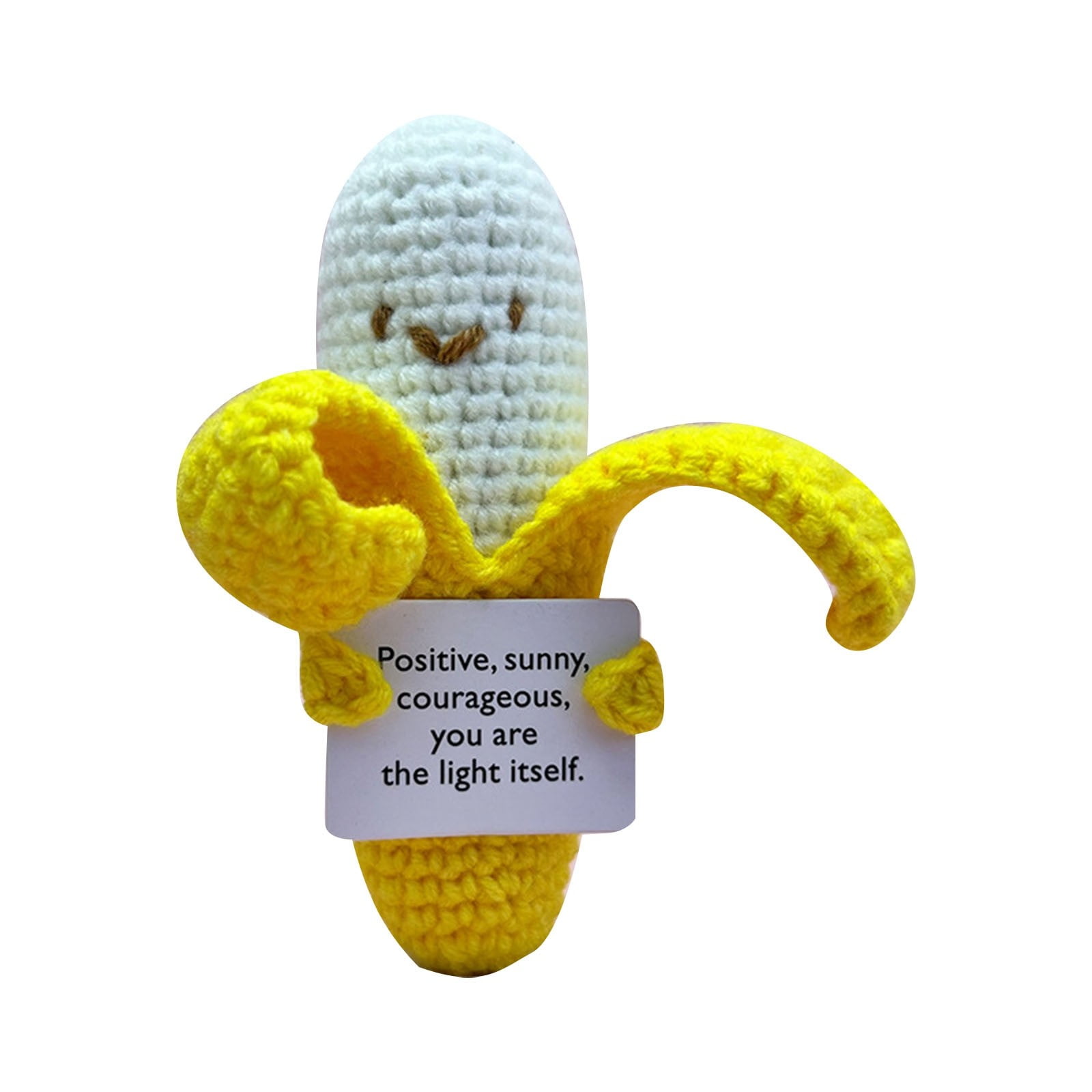 Banana Knitted Doll Hug Positive Energy Emotional Support Doll Wool Crochet - Walmart.ca
