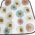 BDK Daisy Flower SunShade, Pink Baby Blue Bloom, Folding Accordion with ...