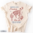 250th America Anniversary Shirt Western Cowboy Graphic 4th of July T ...