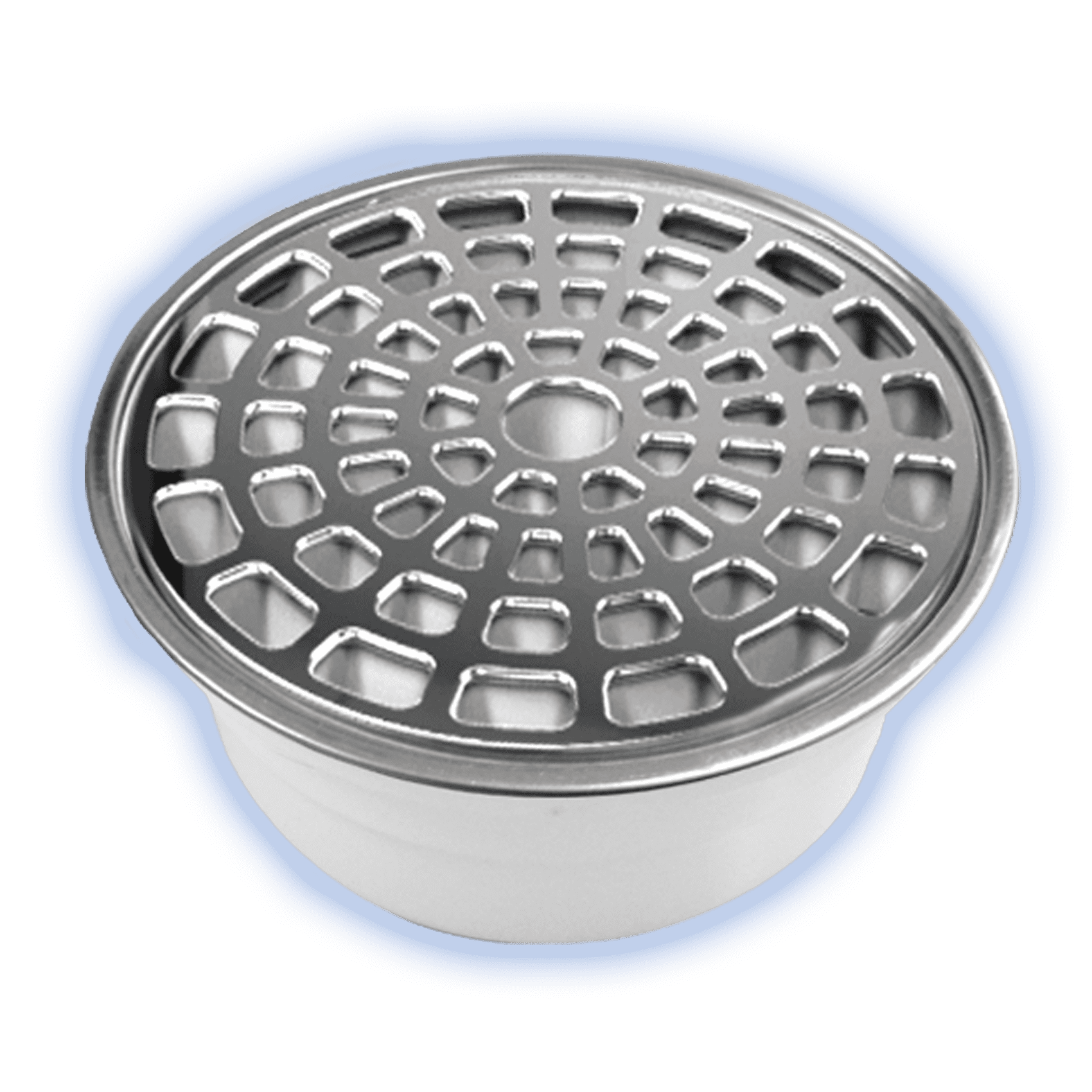 Coladera universal, rejilla con cubierta y bisel de acero inoxidable ...