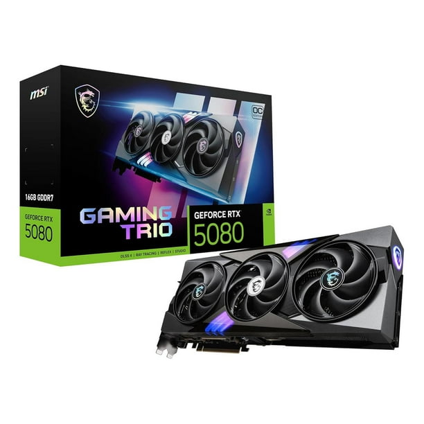 Tarjeta de Video MSI GeForce RTX 5080 16G GAMING TRIO OC 16GB GDDR7 G5080-16GTC | Bodega Aurrera ...