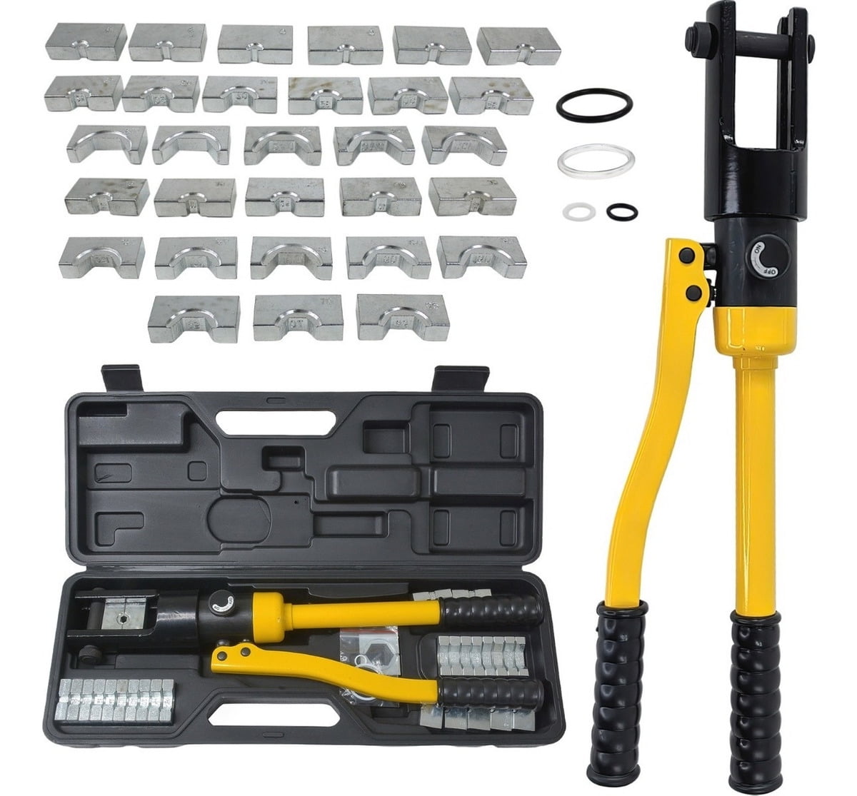 Pinza Ponchadora Hidraulica GUTSTARK 30 Pzs 16 Ton Para Terminales ...