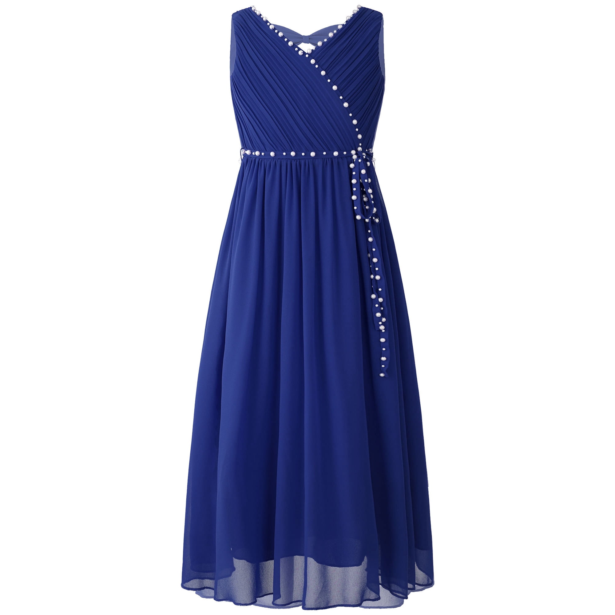 Click here for Sinleey Girls Elegant Beaded Party Dress V Neck Ru... prices