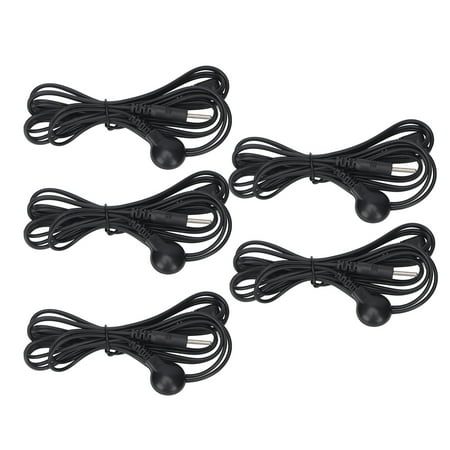 Electrode Wire, 5pcs 2.5mm Plug TENS Electrode Wire Black Flexible ...