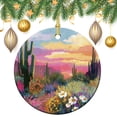 Colorful Cacti And Wildflowers Ceramic Ornament Tropical Plants Cactus ...