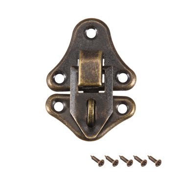 Box Wooden Case Metal Hasp Hook Lock Lid Latch Catch Gold Tone 8pcs ...