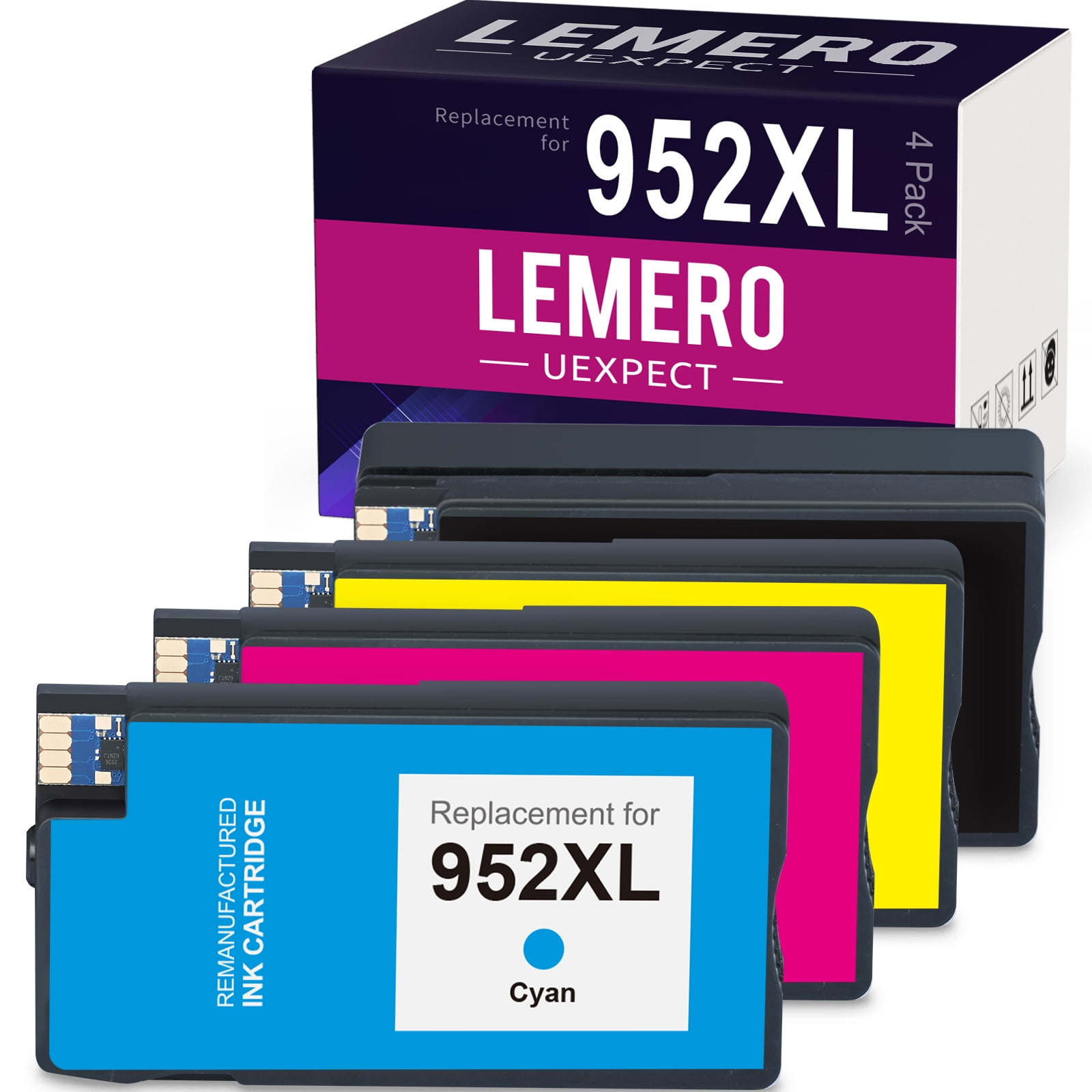 3 Color Ink 952XL for HP Officejet Pro 8724 8725 8726 8727 8728 8730 ...