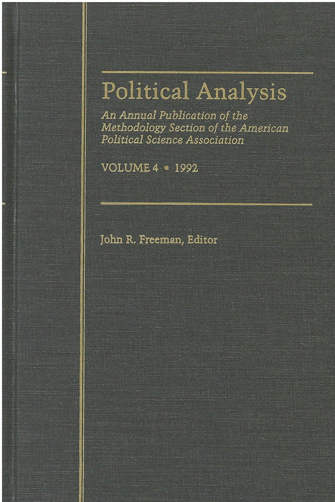 Political Analysis: Political Analysis : An Annual Publication of the ...