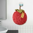 Fuzzy Ball Hand Towel with Hanging Loop, Cute Fruit Decorative Ball ...