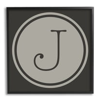 Modern D Initial Elevator Key Circular Shape Typography Framed Art ...