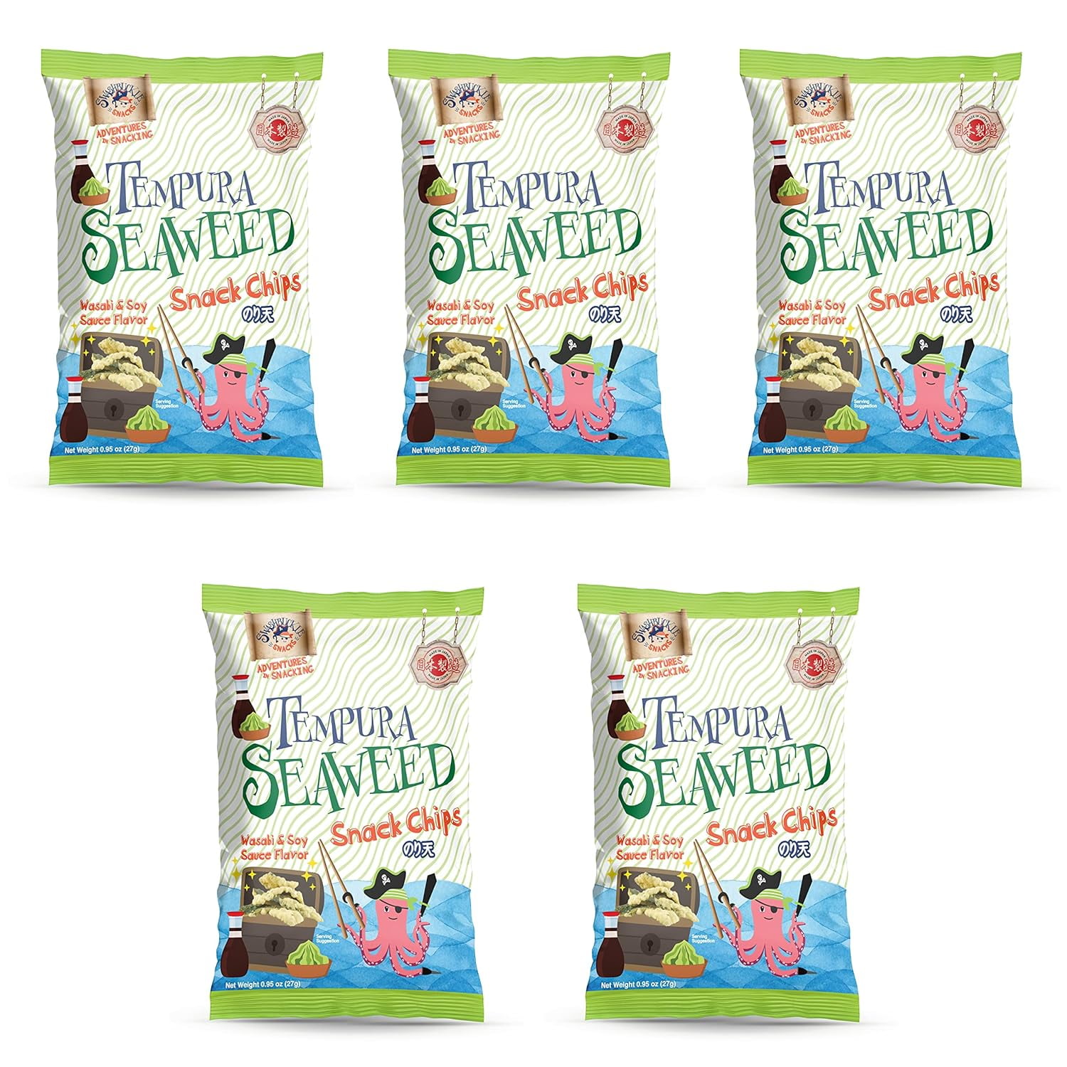 Crispy Tempura Seaweed Snack Chips Sweet Chili Flavor 0.95oz (27g ...