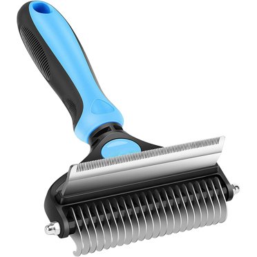 Ruff 'n Ruffus Double Sided Professional Grade Undercoat Pet Rake Brush ...
