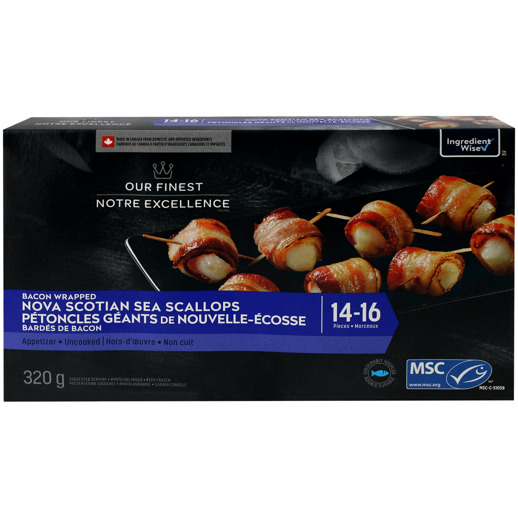Click here for Our Finest Bacon Wrapped Nova Scotian Sea Scallops... prices