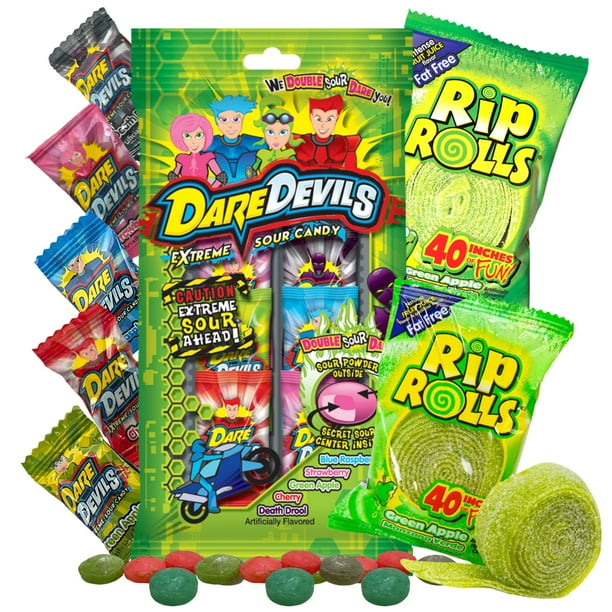 Rip Rolls Sour Licorice Belts And Dare Devil Individually Wrapped Hard Candies Shareable Candy