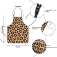 Brown and Beige Leopard Print Teens Aprons, Adjustable Neck Strap ...
