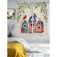 American Flag Bird House Sheer Curtains 72 Inch Length 2 Panels Set ...