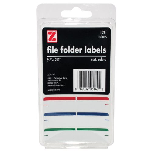 ADVANTUS Self Adhesive File Folder Labels 9/16 x 2-3/4 Inches 126 ...