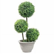 Pure Garden Faux Boxwood 3 Matching Realistic - Round Topiary ...
