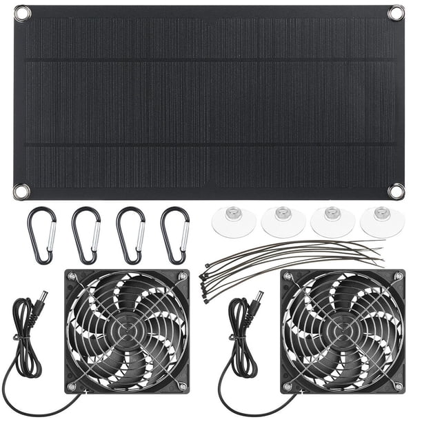 Solar Panel Fan 10W Weatherproof Mini Extractor Cooler Exhausting Air ...