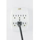 GENERAL ELECTRIC 6-Outlet Grounded Wall Adapter with Saf T Gard, White ...
